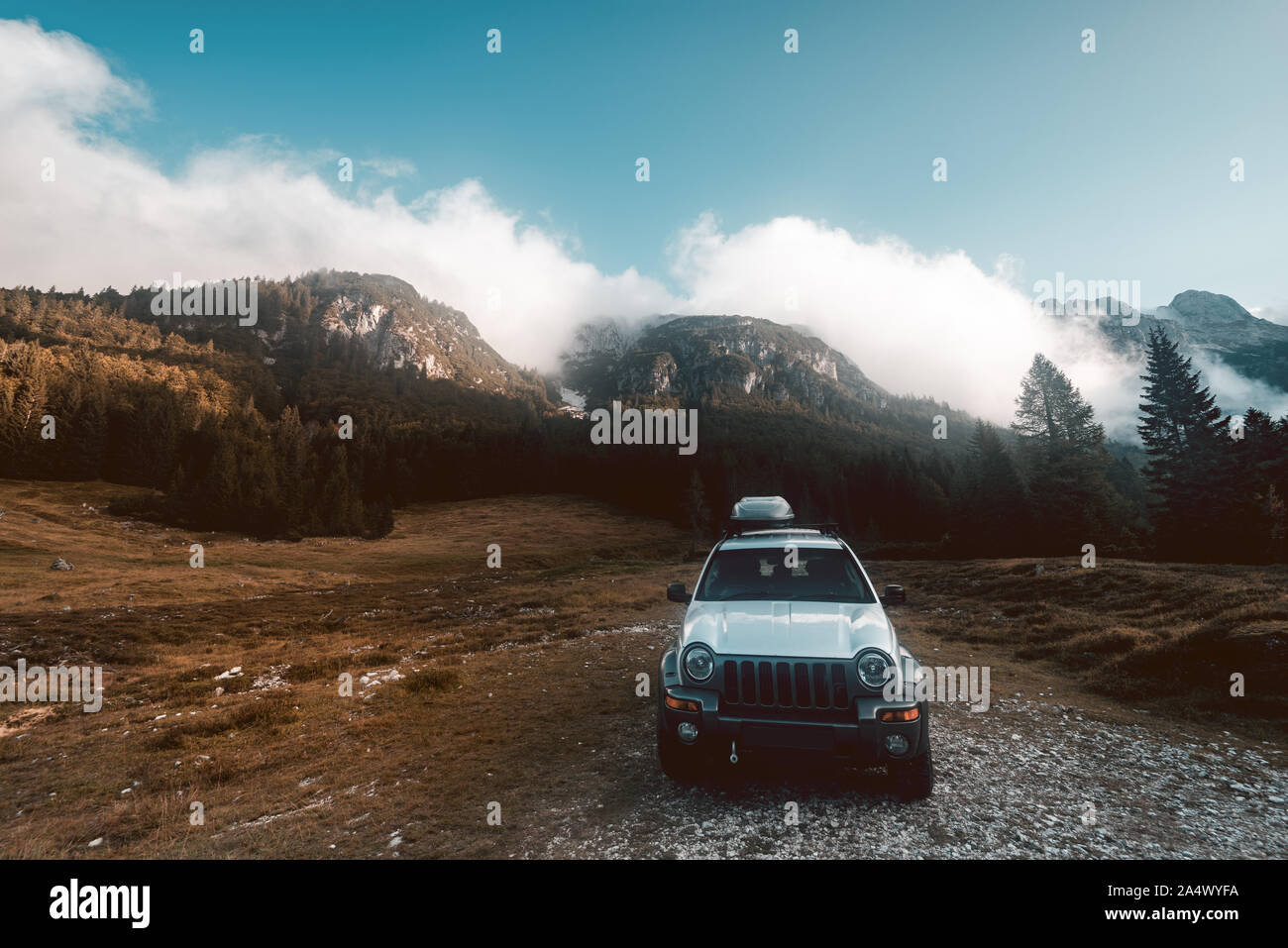 Off Road Car Trip. Driving into Wilderness , Wild Camping Adventure ...