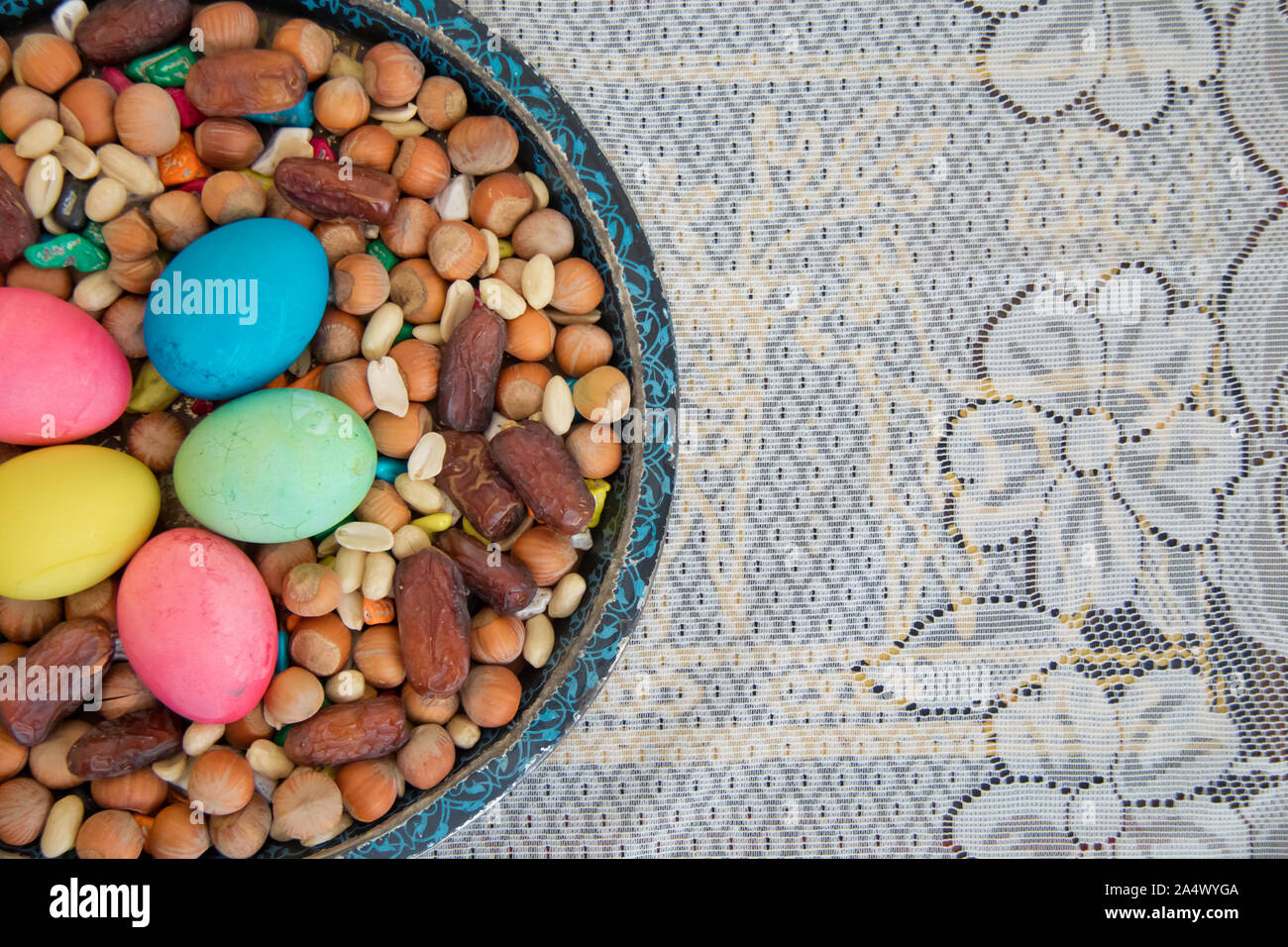 Novruz symbol on xoncha on white background Azerbaijan holiday . There ...
