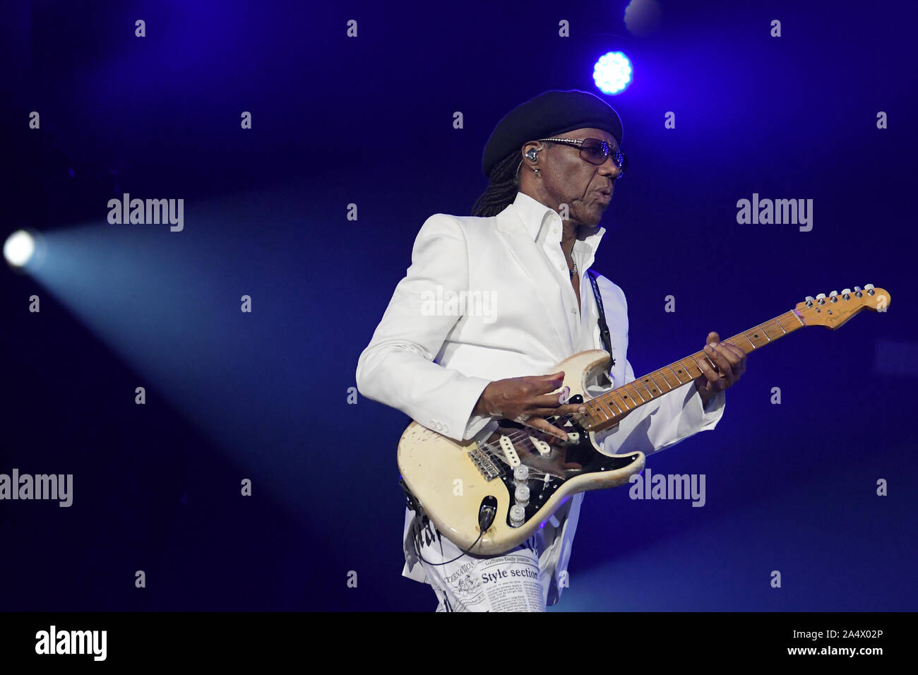 Rio de Janeiro, Brazil, October 3, 2019. Guitarist Nile Rodgers of the ...