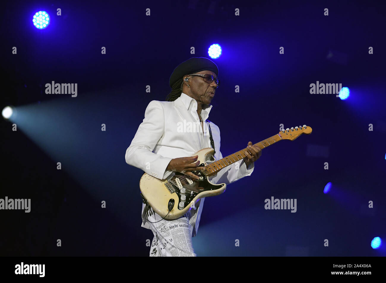 Rio de Janeiro, Brazil, October 3, 2019. Guitarist Nile Rodgers of the ...