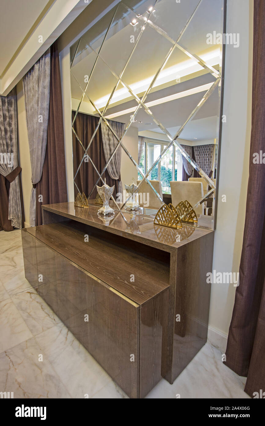 Living room lounge area in luxury apartment show home showing interior ...
