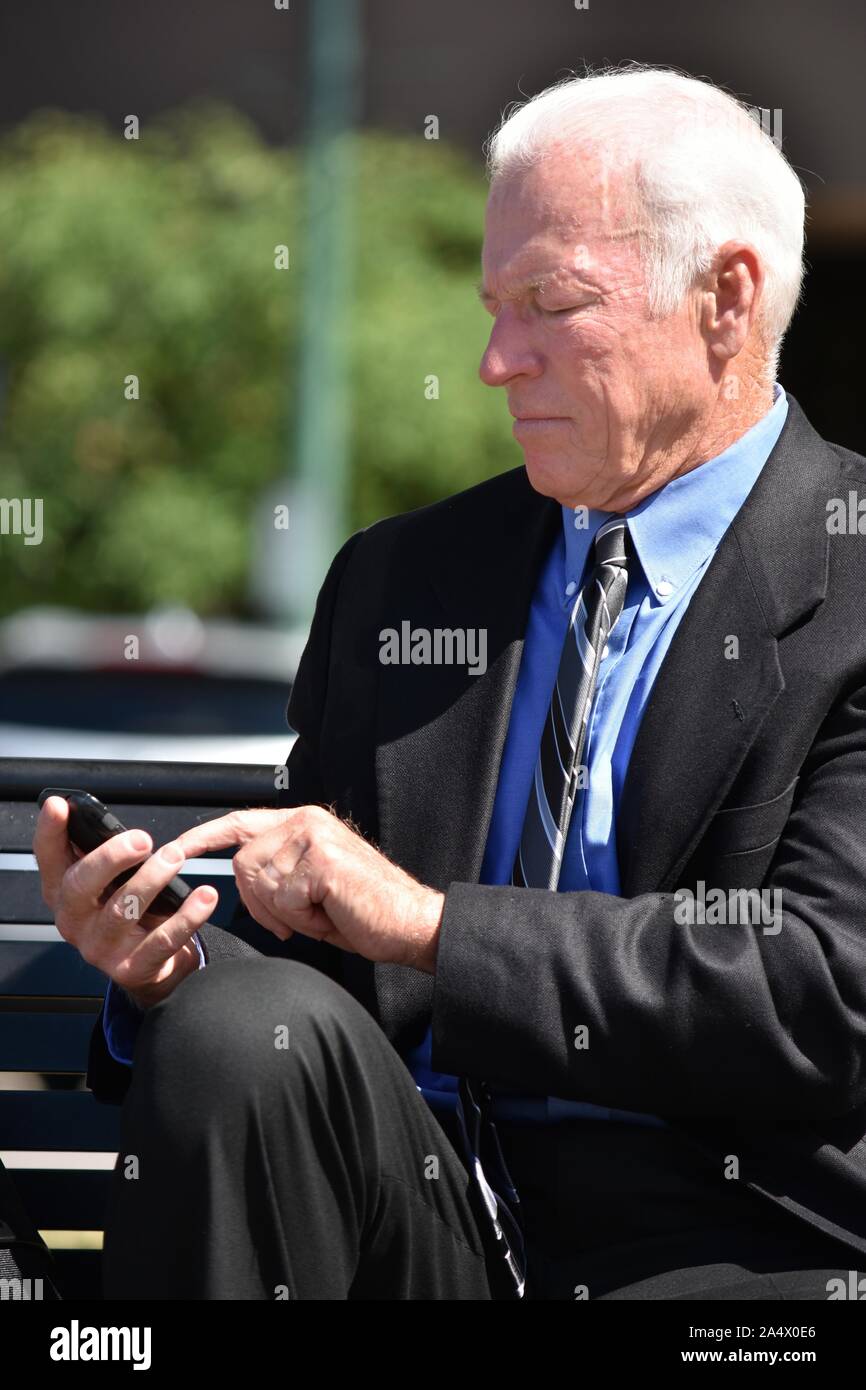 Elderly man making phone call hi-res stock photography and images - Alamy