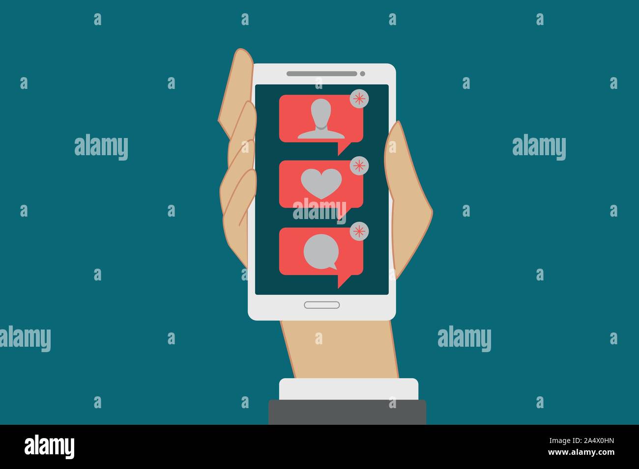 Notification smartphone hi-res stock photography and images - Alamy