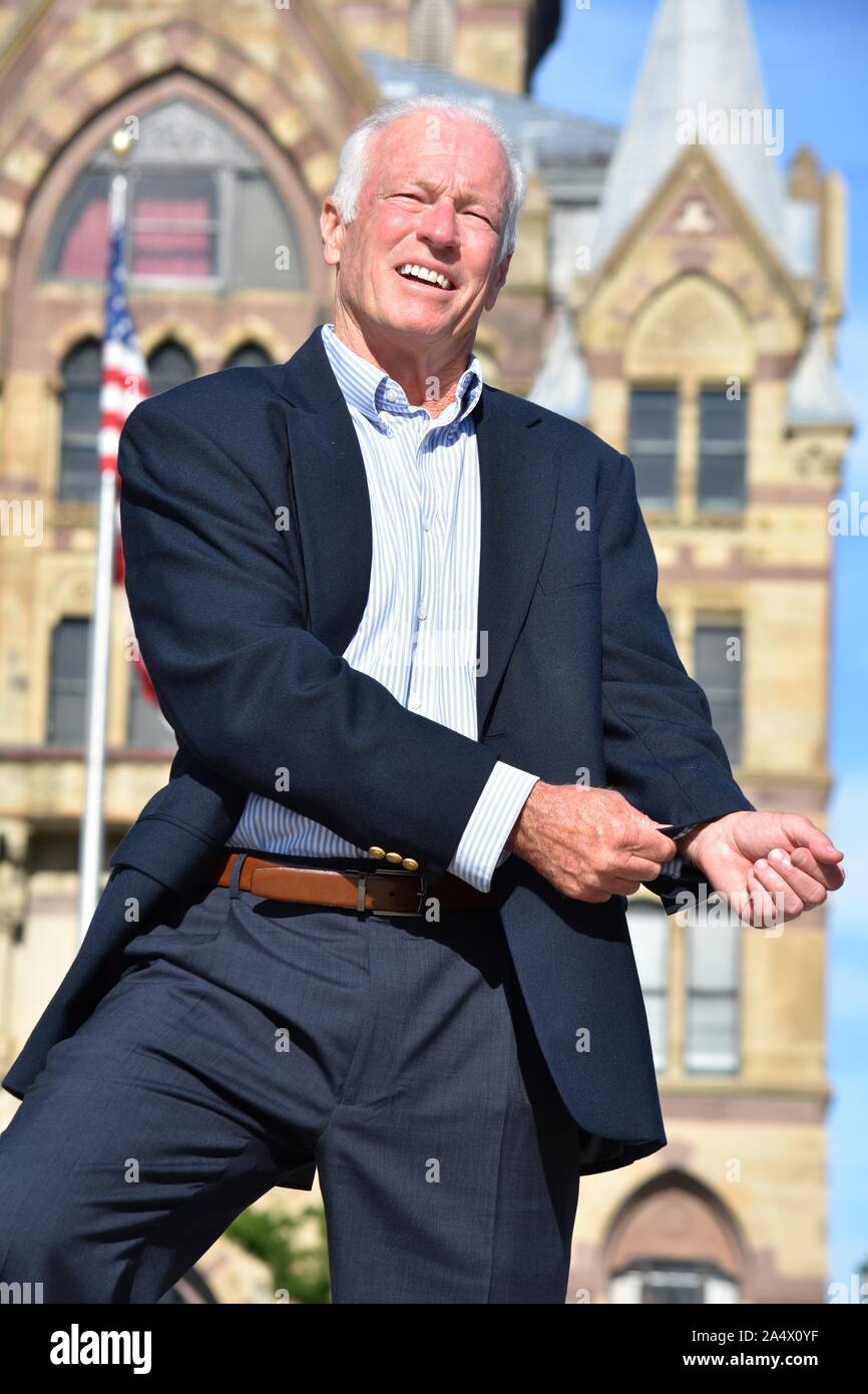 Senior Governor And Confidence Wearing Suit Stock Photo - Alamy
