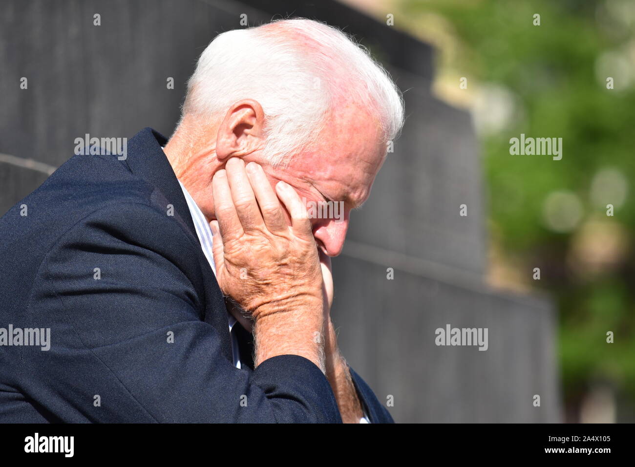 Depressed Business Executive Downtown Stock Photo - Alamy