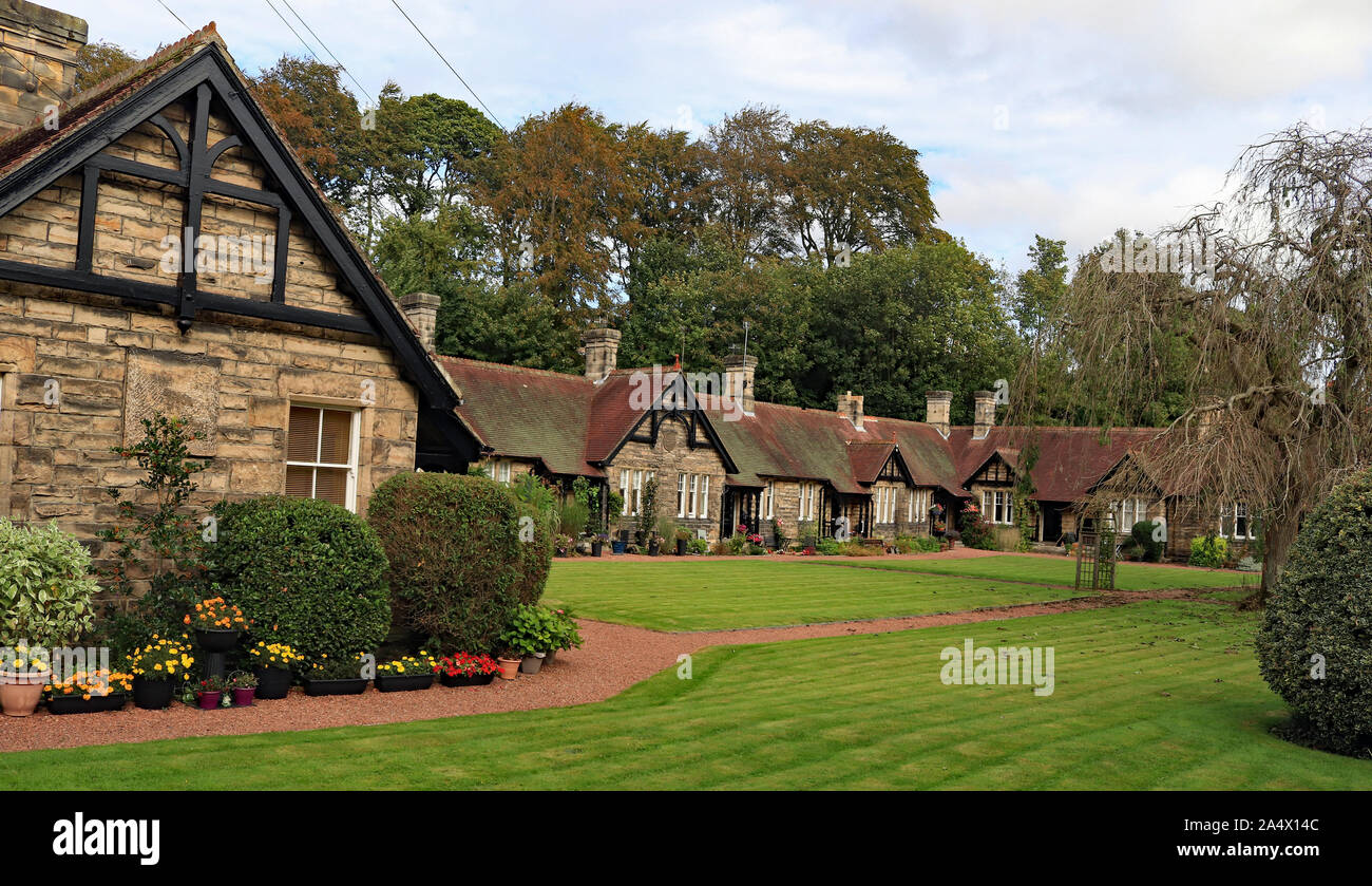 Autumn at the almshouses in Rothbury, in 1896 William George Baron ...