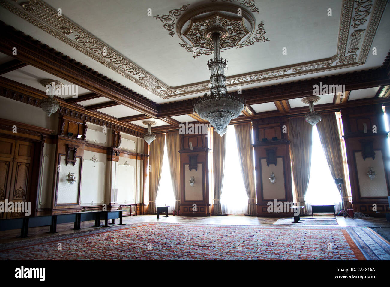 Picture from Parliament Palace in Romania's capital Bucharest. The ...