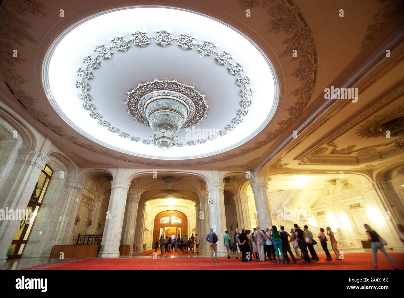 Picture from Parliament Palace in Romania's capital Bucharest. The ...