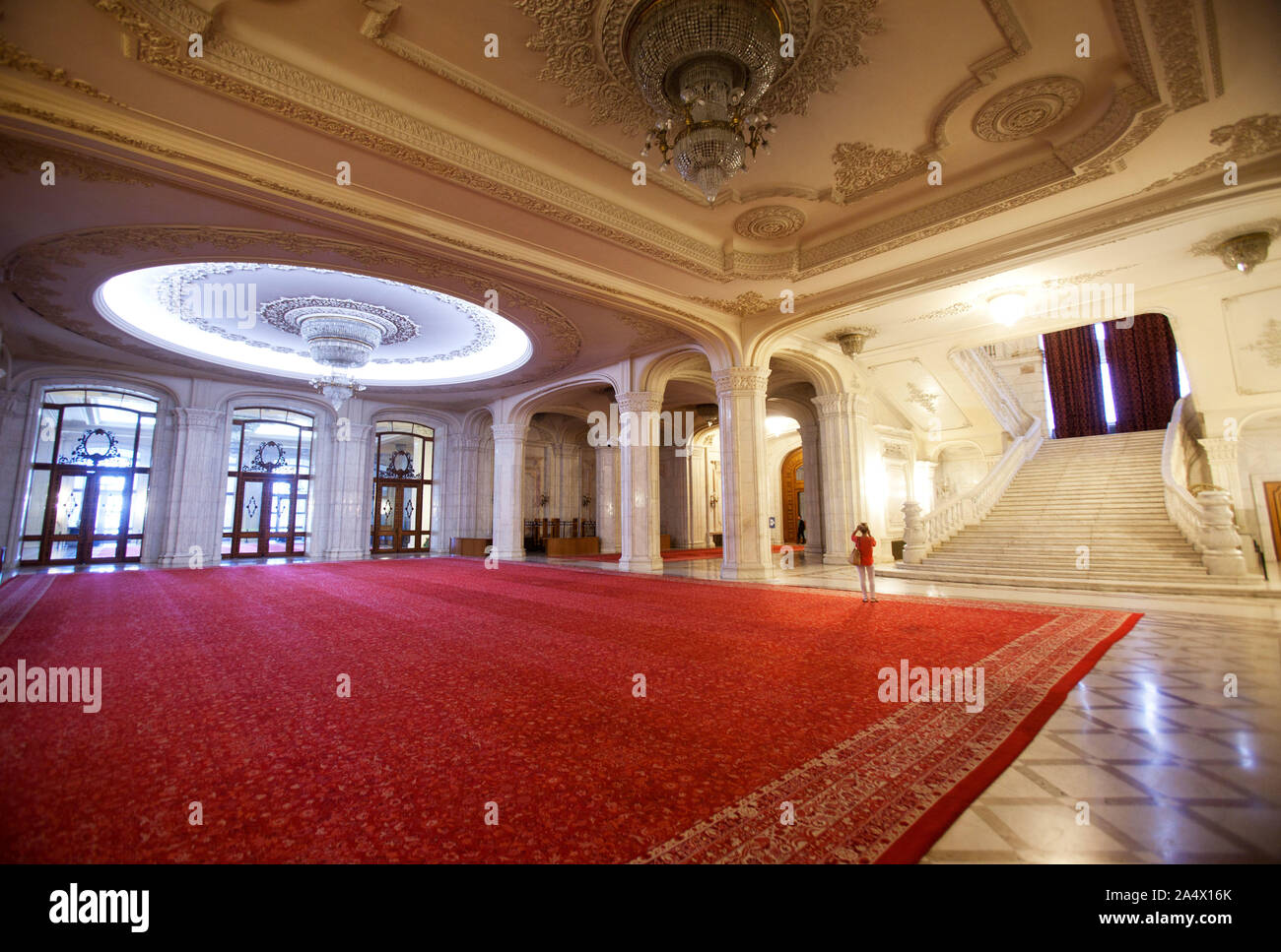 Picture from Parliament Palace in Romania's capital Bucharest. The ...