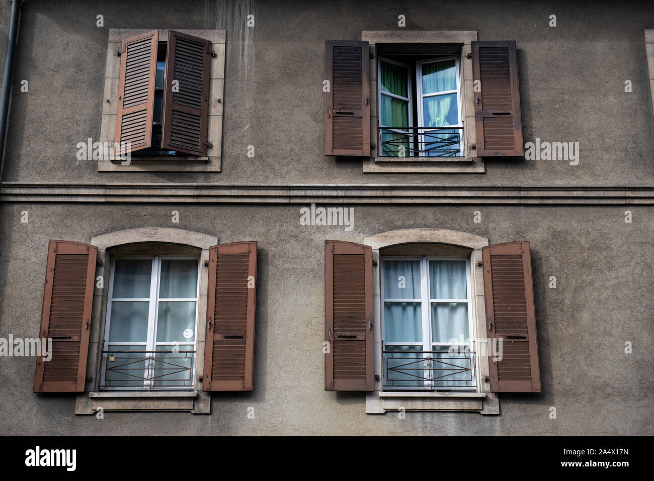 Swiss windows shutters hi-res stock photography and images - Alamy