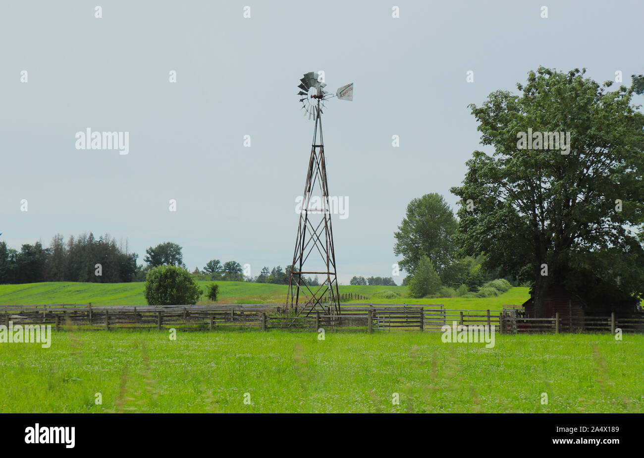 Aldergrove, Canada - June 9, 2019: View of Beautiful farm which have ...