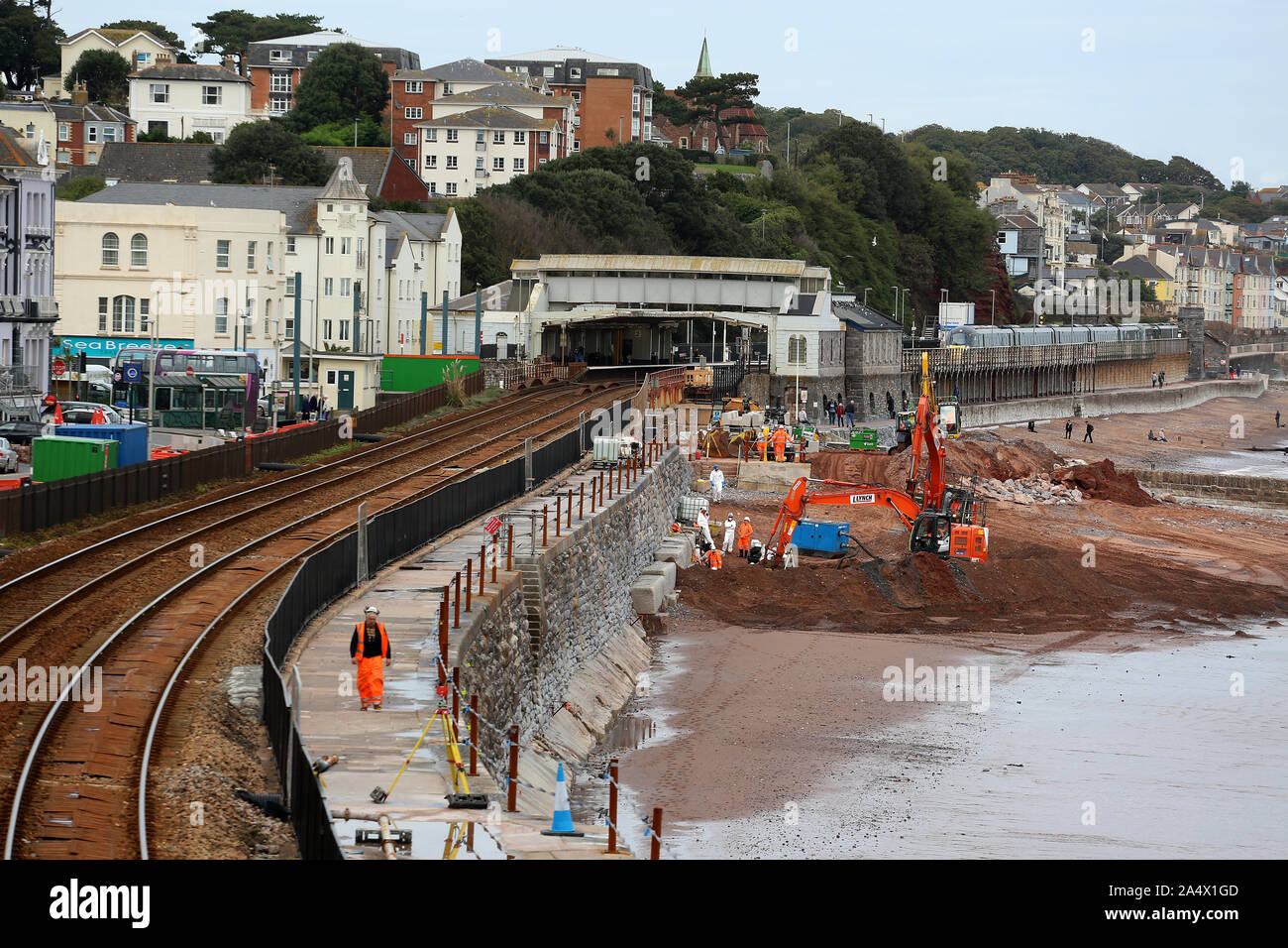 Construction starts on heightening the sea wall and defences alongside ...