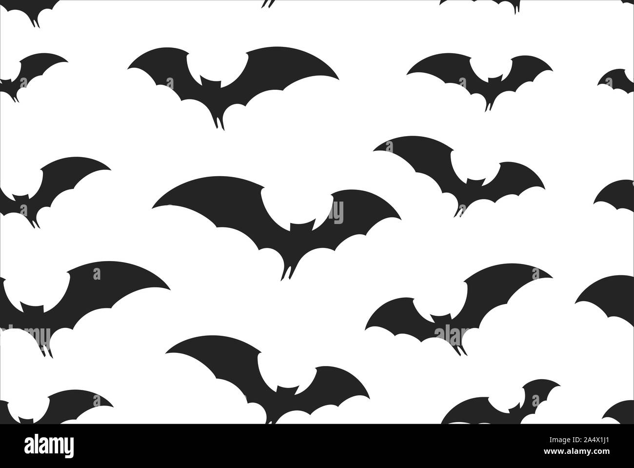 Bats wrapping paper seamless pattern for Halloween greeting card ...