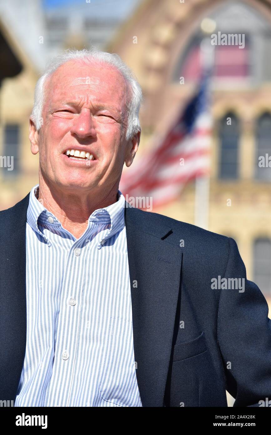 Adult Male Politician Smiling Wearing Business Suit Stock Photo - Alamy