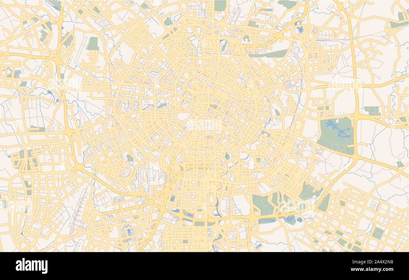 Printable street map of Chengdu, Province Sichuan, China. Map template ...