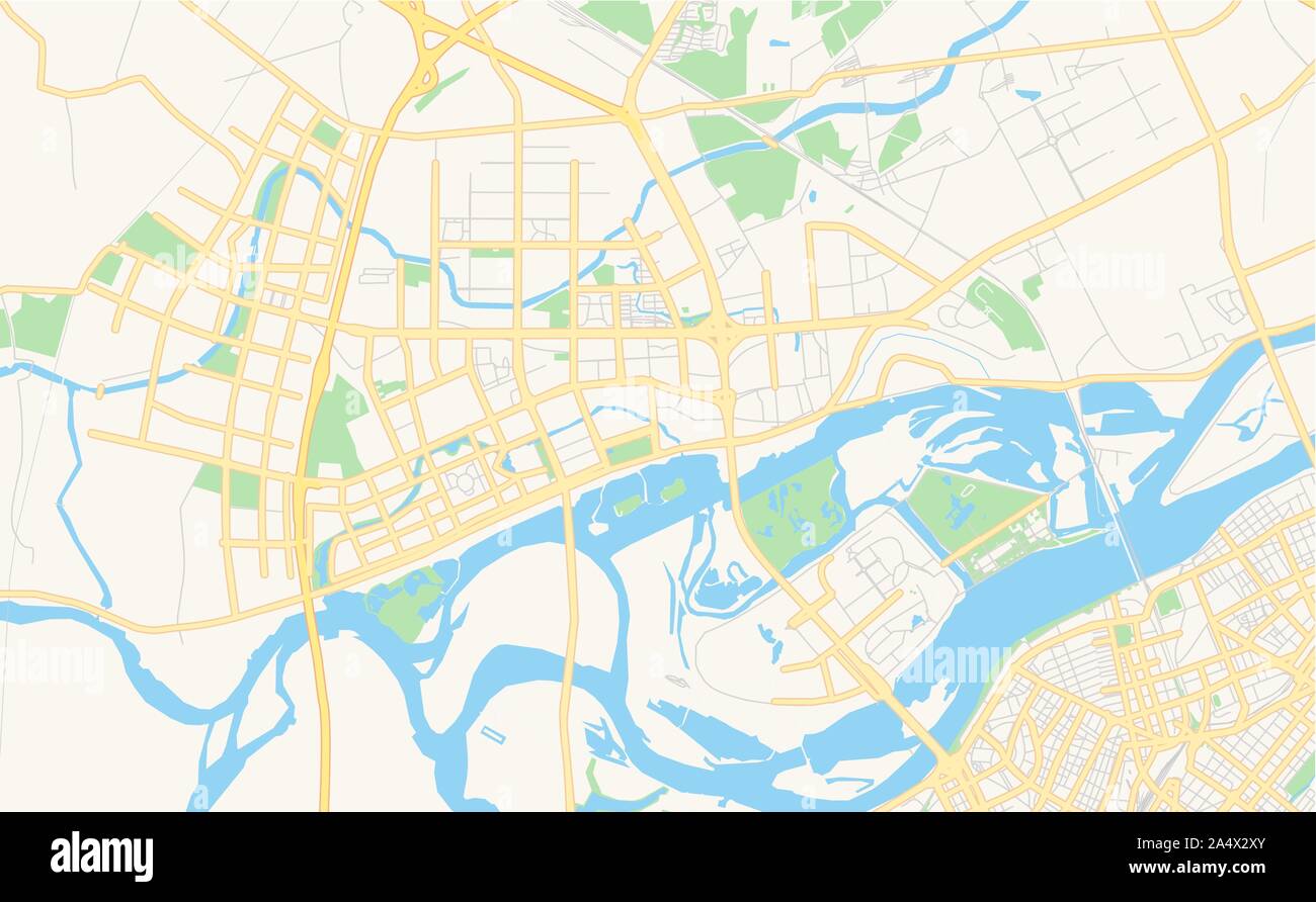 Printable street map of Harbin, Province Heilongjiang, China. Map ...