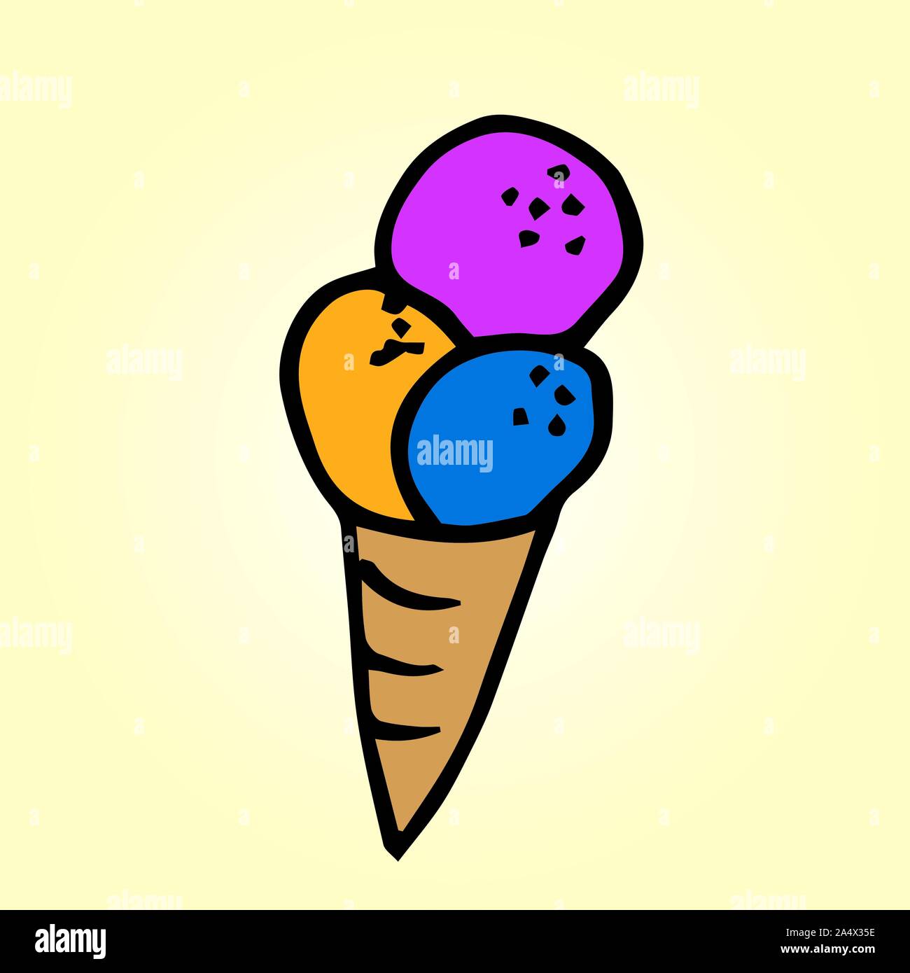 Doodle vector. Icons, background, ornament. Colored elements for logo ...