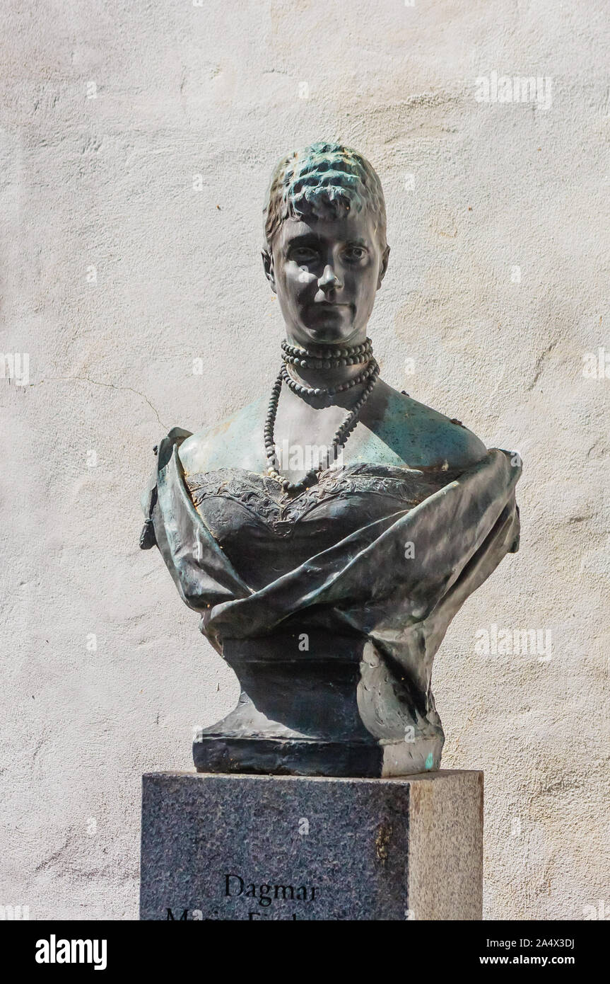 Bust of Empress Maria Feodorovna, mother of Emperor Nicholas II, nee ...