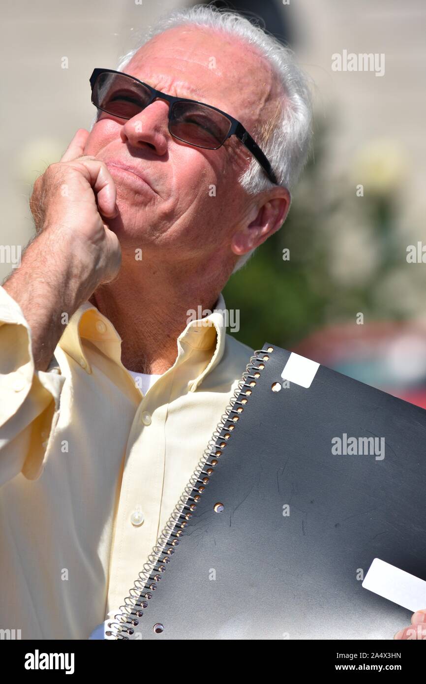 Male Teacher Decision Making Stock Photo - Alamy