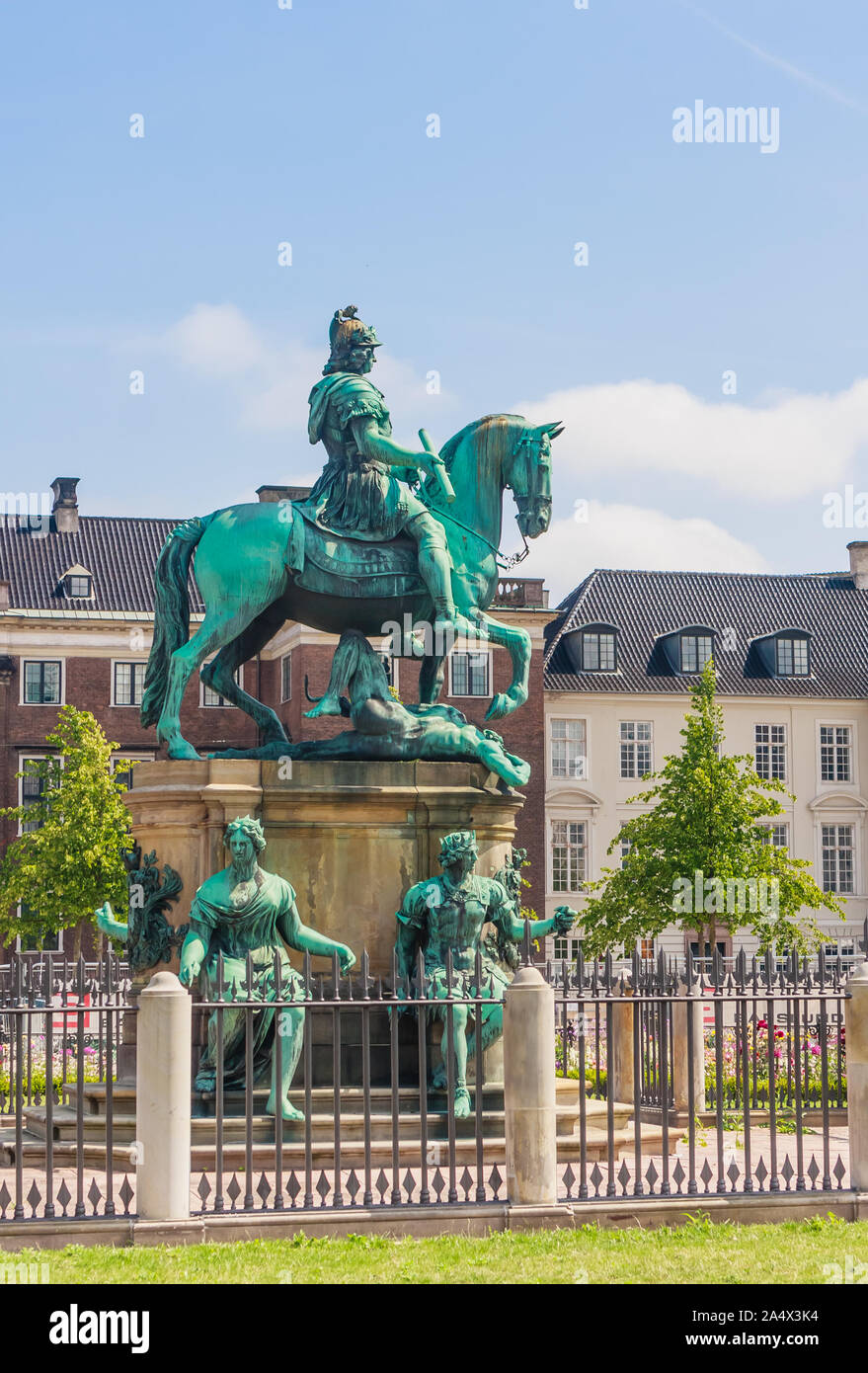 The statue of King Christian V of Denmark in Kongens Nytorv ( Kings ...