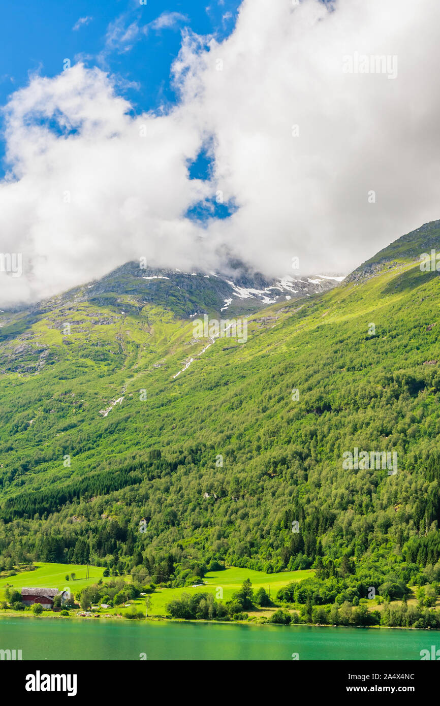 Lake Floen. Olden. Norway Stock Photo - Alamy