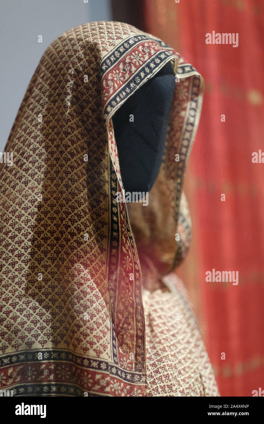 Samples of ancient textile products with a printed pattern from ...