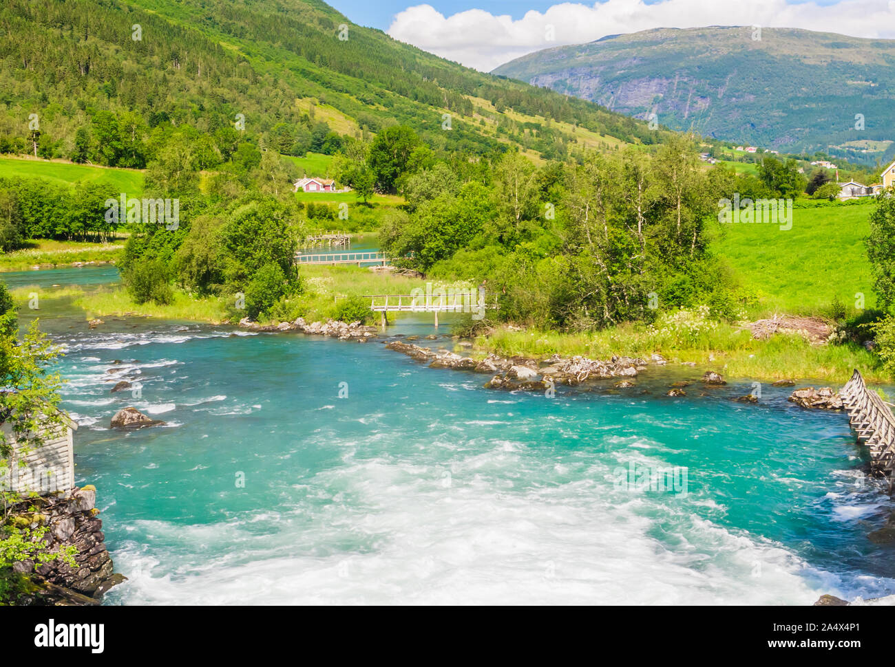 River Oldeelva. Olden. Norway Stock Photo - Alamy