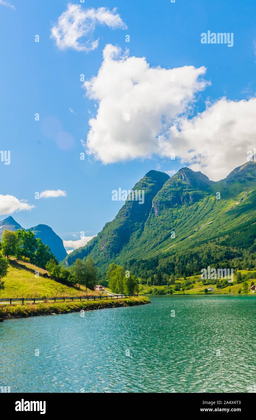 Lake Floen. Olden. Norway Stock Photo - Alamy