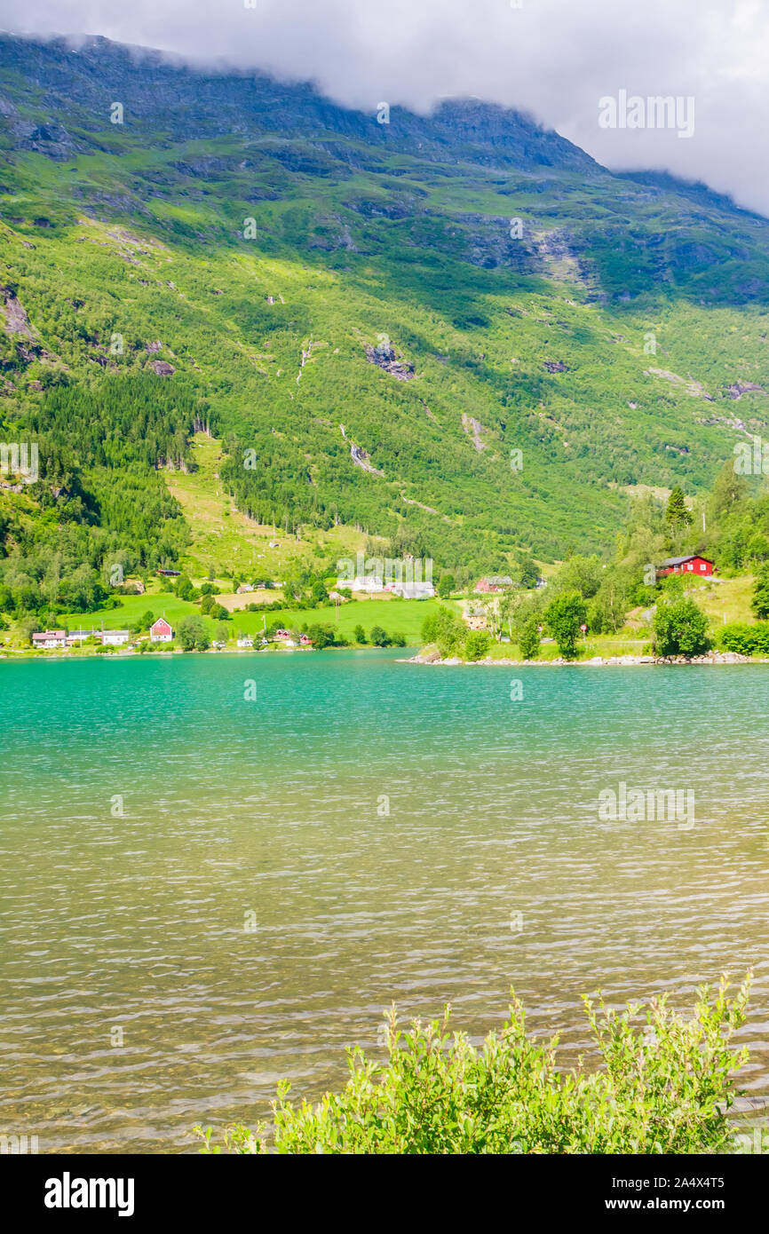 Lake Floen. Olden. Norway Stock Photo - Alamy