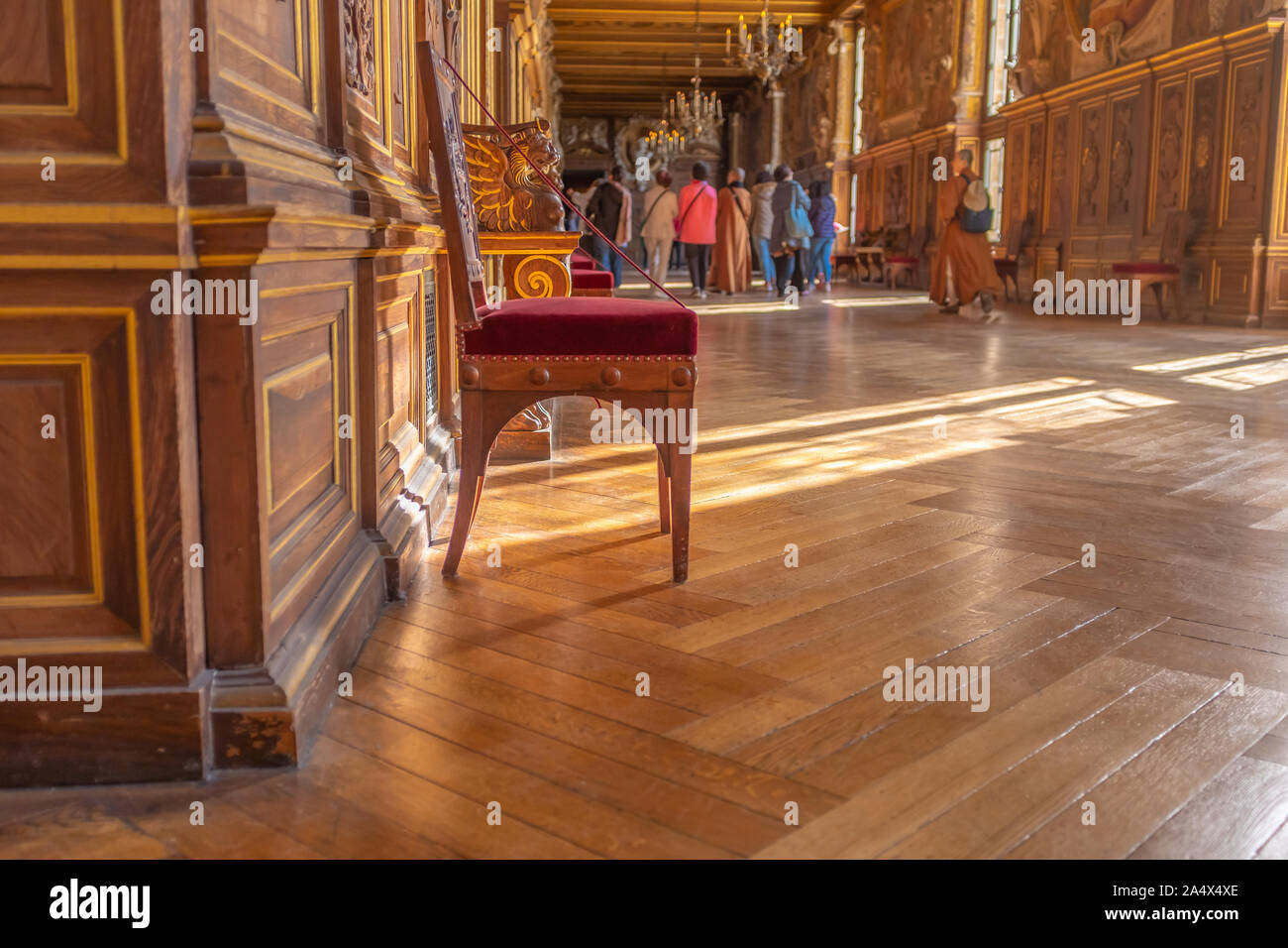 Forbidden chair inside Fontainebleau castle, taken at the end of the ...