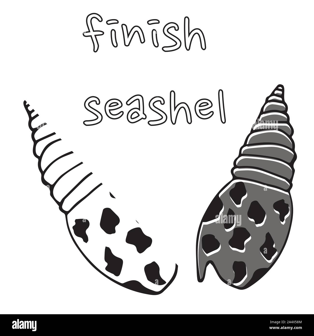 Vector underwater sea cartoon. Various seashells. Great for web page ...