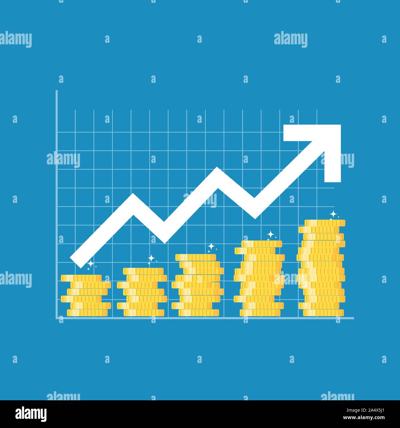 Financial growth concept. Finance performance of return on investment ...