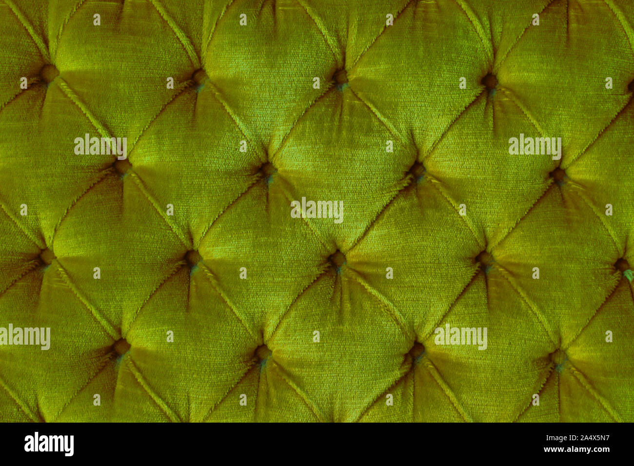 Shiny golden brown velvet sofa with diamond shape texture with buttons ...