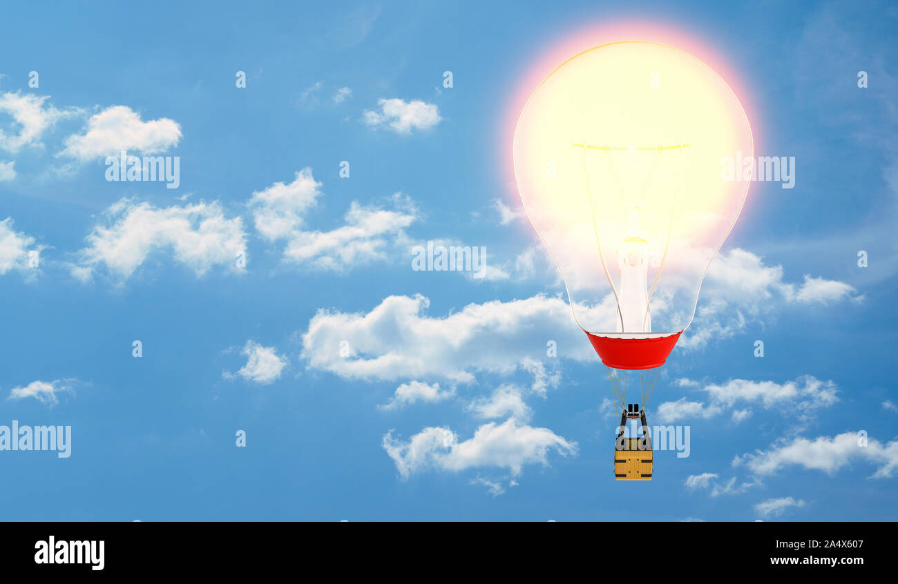 Light bulb hot air balloon hi-res stock photography and images - Alamy