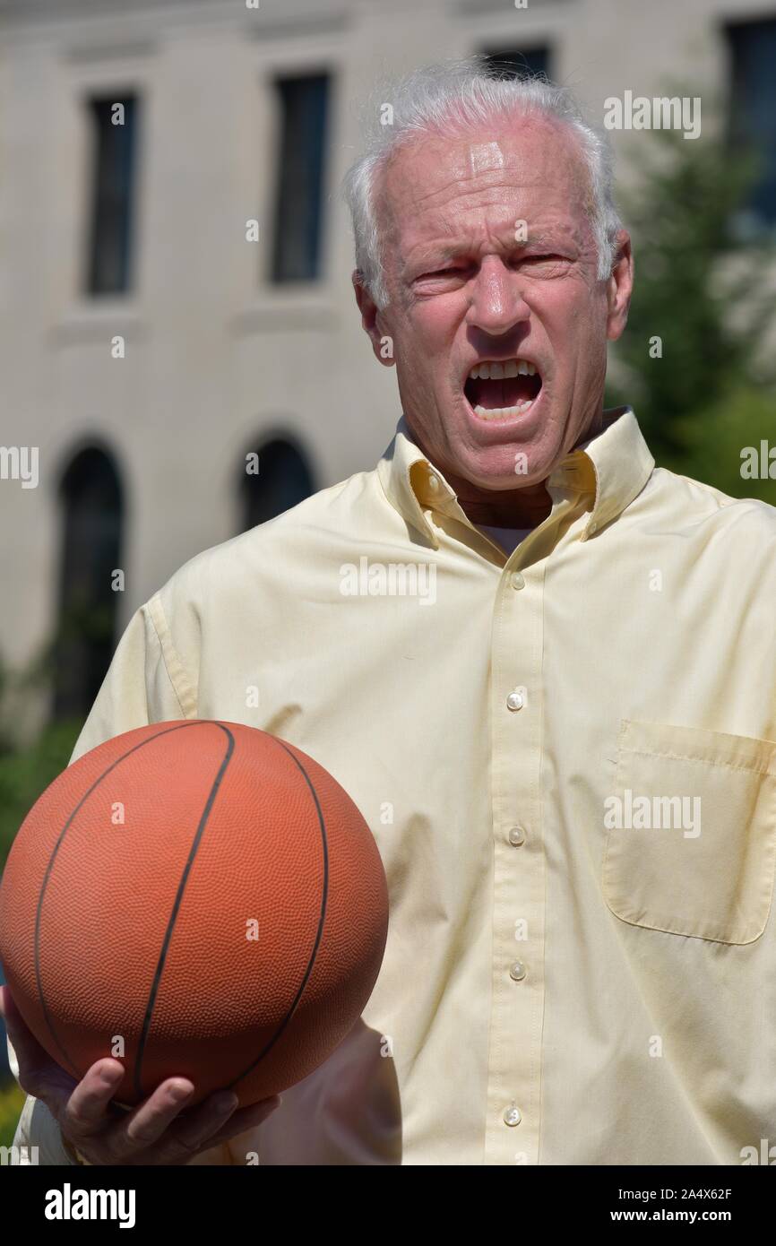 An Angry Athlete Senior Coach Stock Photo - Alamy