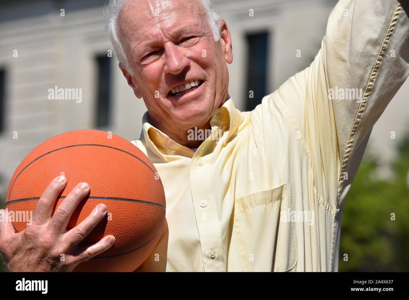 Winning Athlete Senior Male Basketball Coach Stock Photo - Alamy