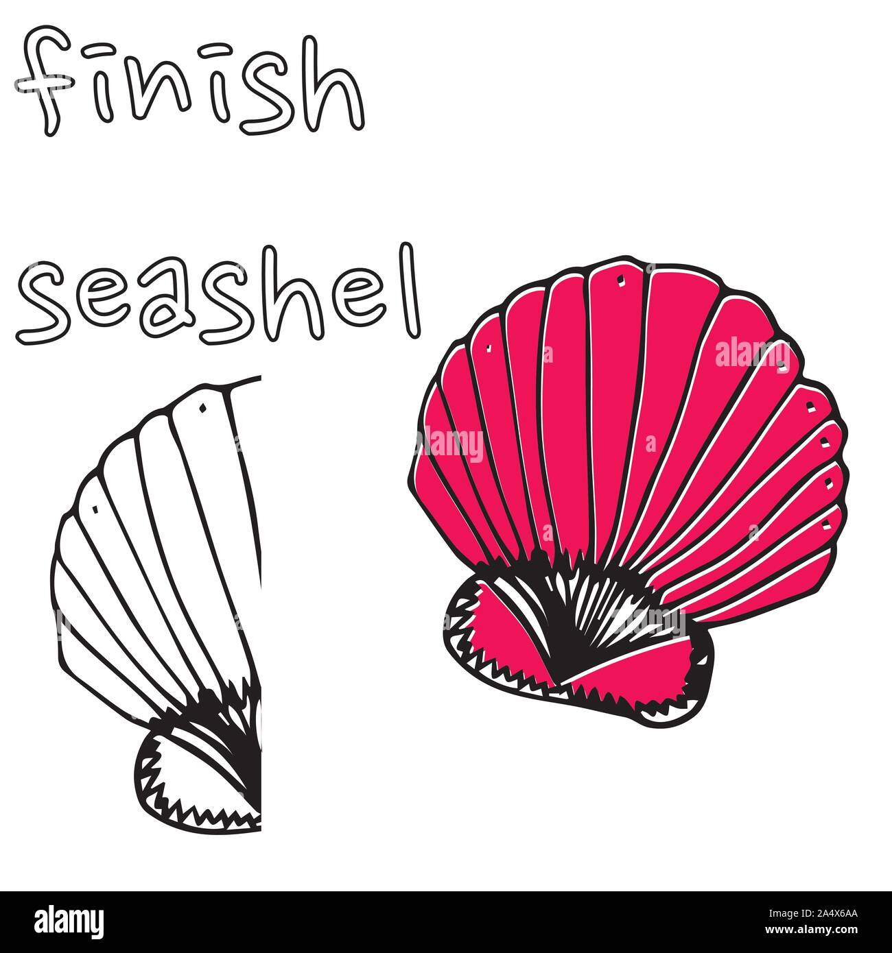 Vector underwater sea cartoon. Various seashells. Great for web page ...