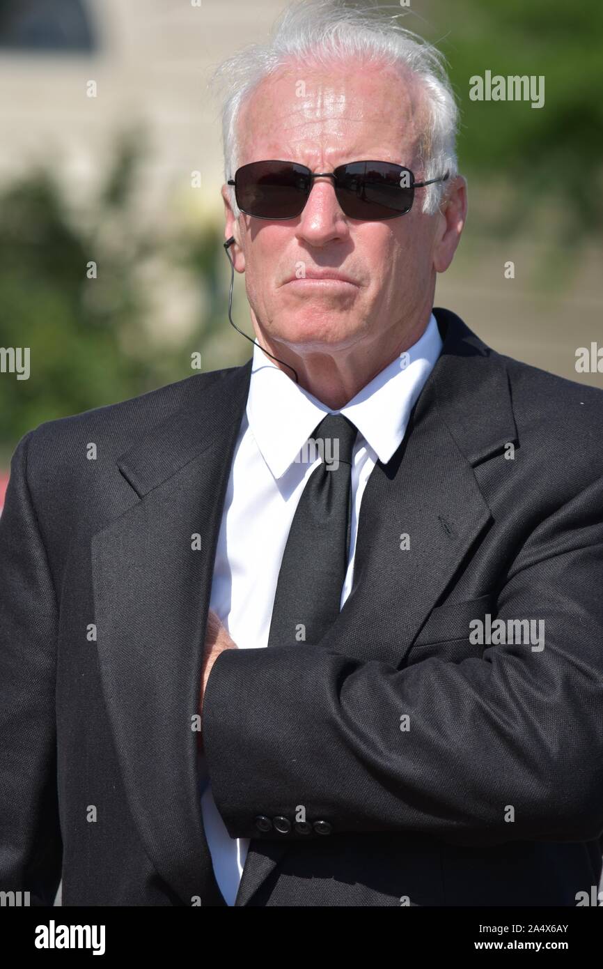 Serious Handsome Senior Person Stock Photo - Alamy