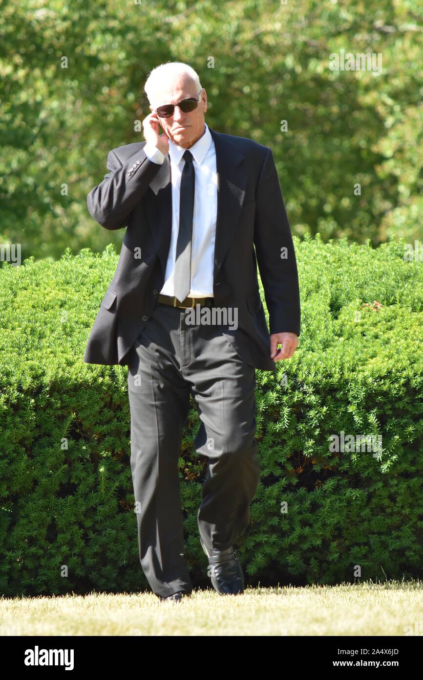 Handsome Senior Security Guard Listening Wearing Sunglasses Walking ...
