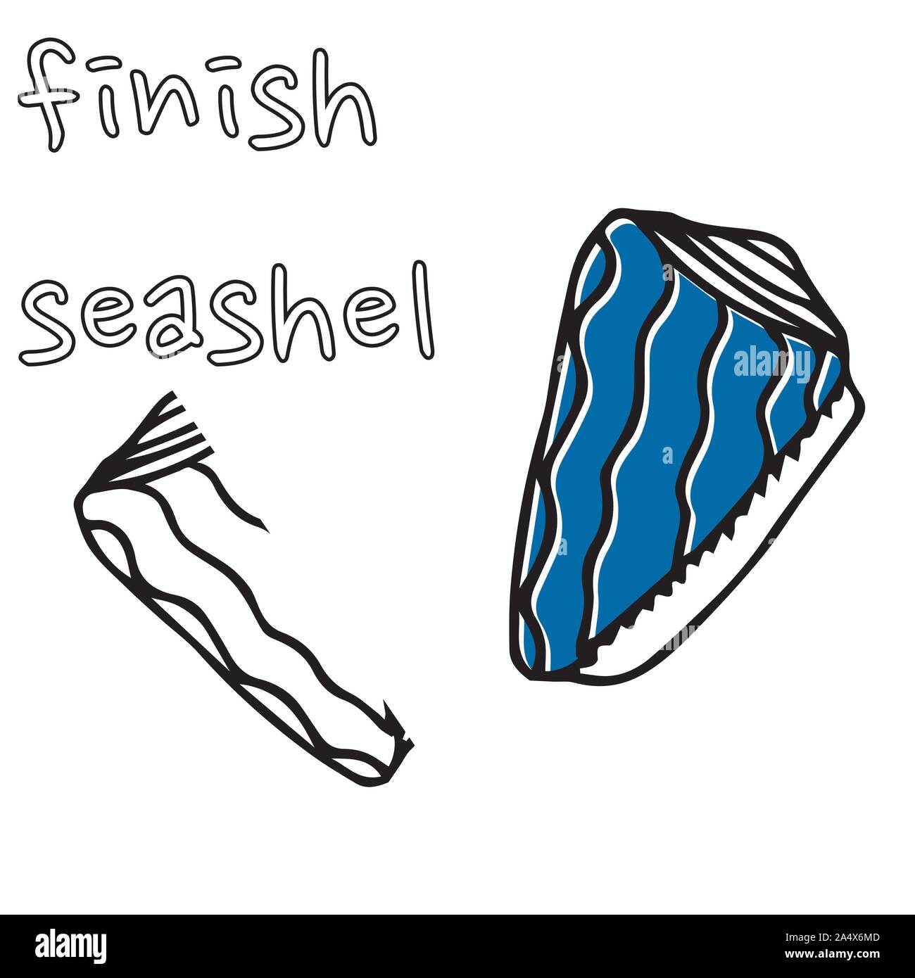 Vector underwater sea cartoon. Various seashells. Great for web page ...