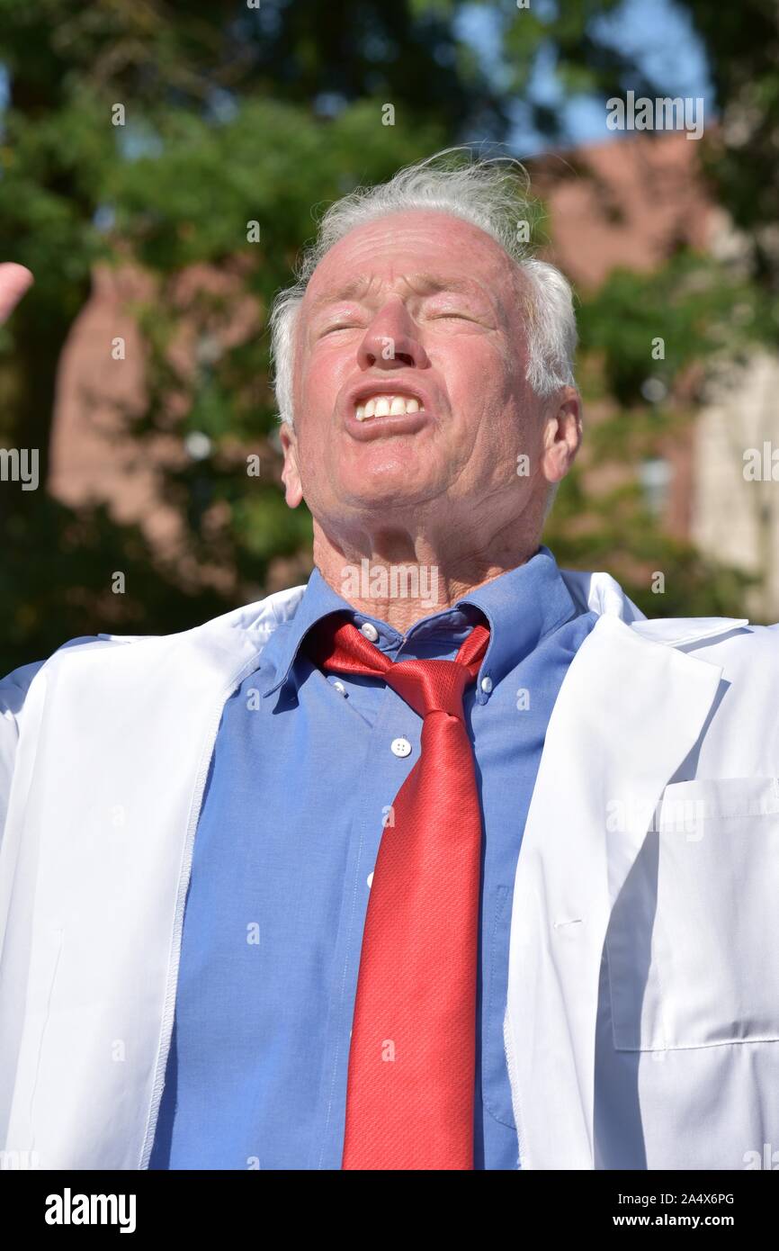 Crazy Science Professor Stock Photo - Alamy