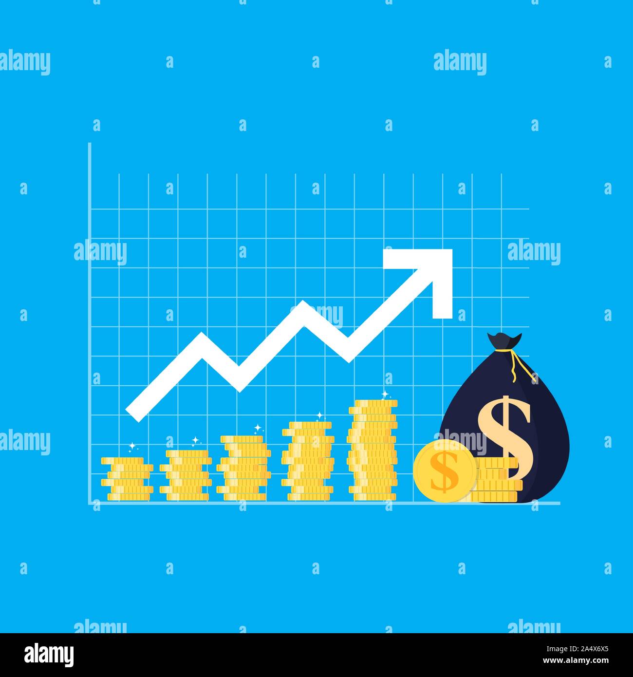 Financial growth concept. Finance performance of return on investment ...