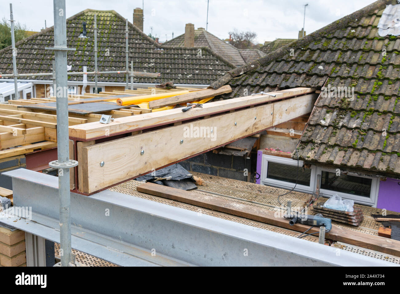 Renovation projects. Building of extension of the existing house ...