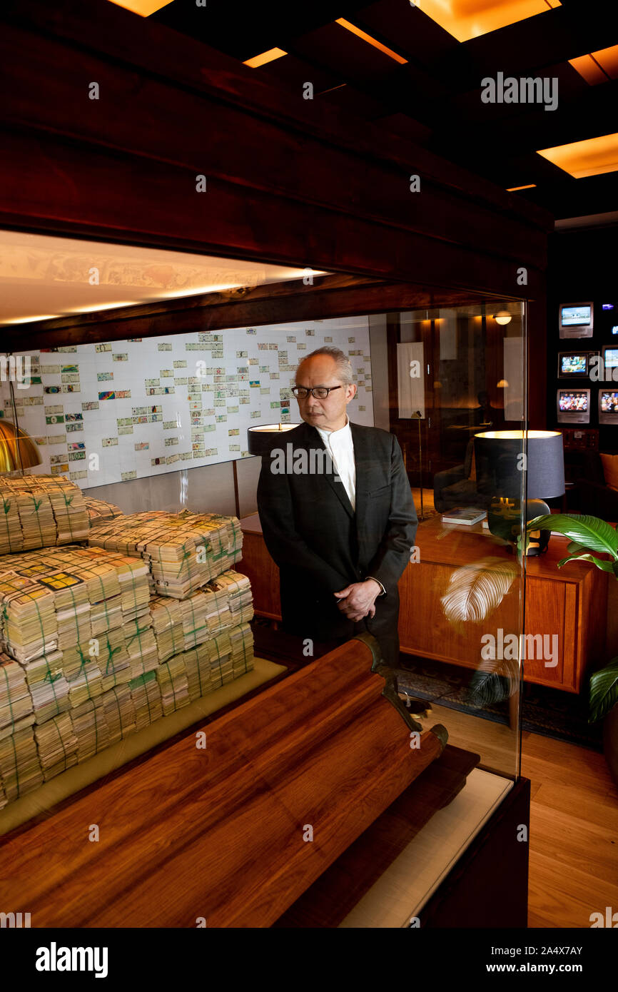 Conceptual artist, Mel Chin stands before his Fundred Project at the ...