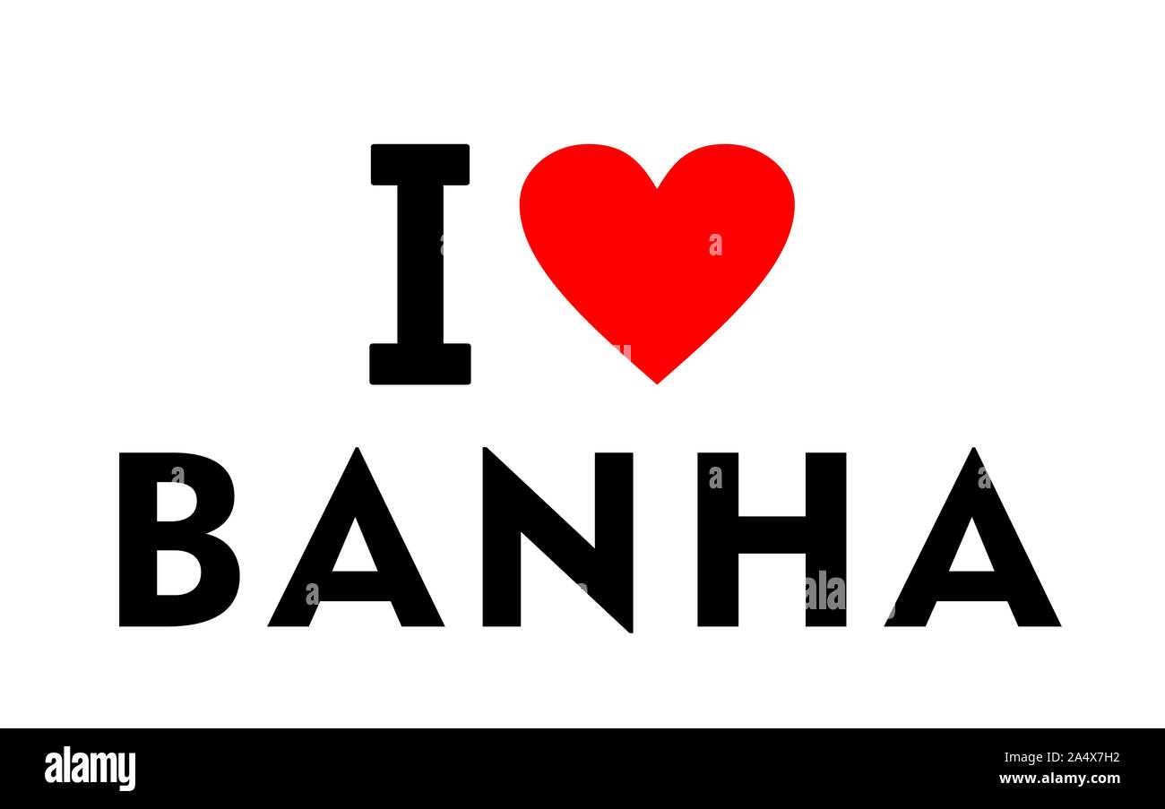 I love Banha city Egypt country heart symbol Stock Photo - Alamy