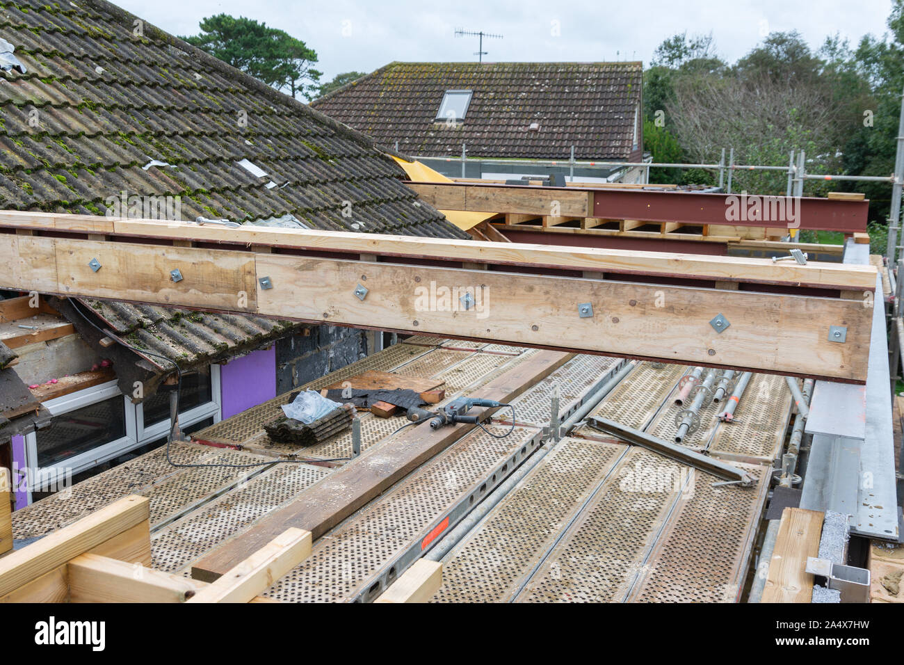 Renovation projects. Building of extension of the existing house ...