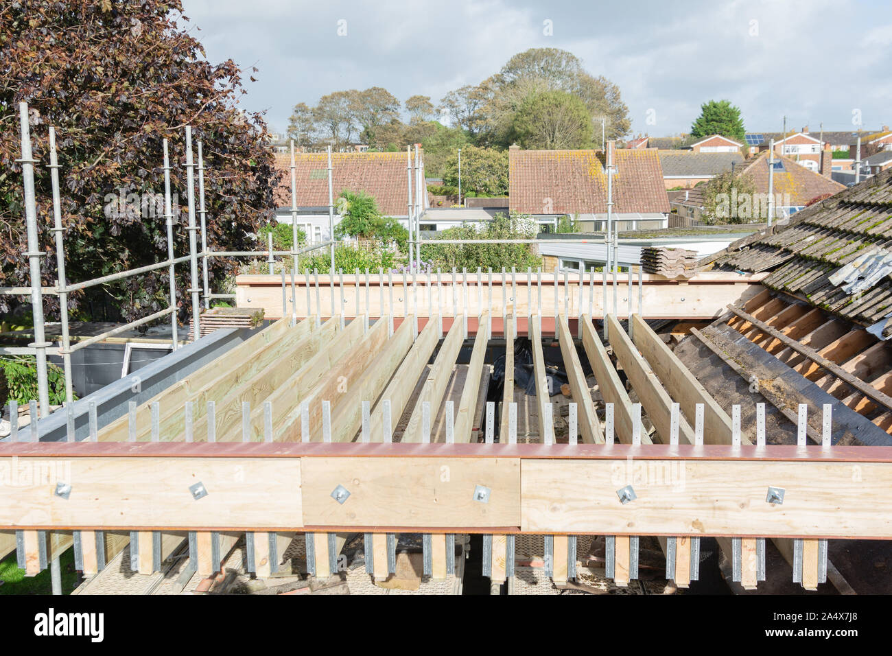 Renovation projects. Building of extension of the existing house ...