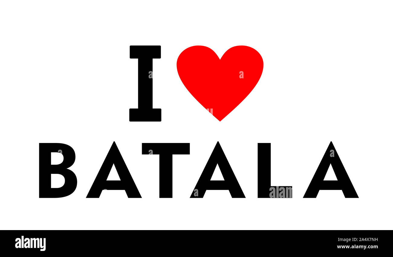 I love Batala city India country heart symbol Stock Photo - Alamy