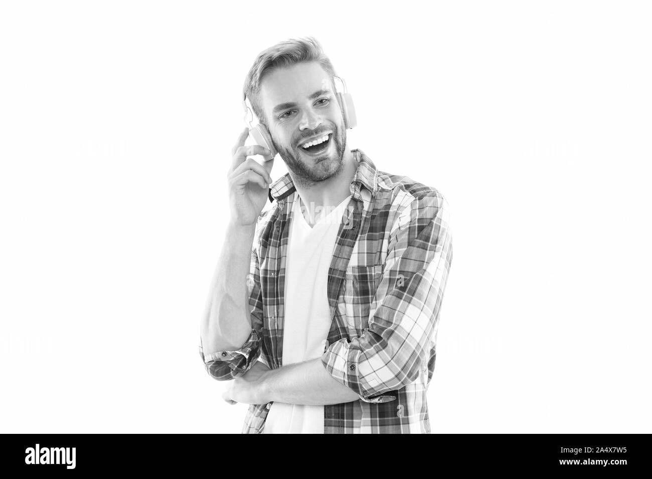 Enjoy satisfaction Black and White Stock Photos & Images - Alamy