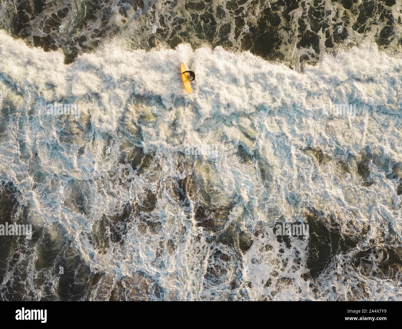 Aerial view of surfer Stock Photo - Alamy